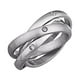 Ladies' Stainless Steel CZ Triple Roll Ring - Walmart.com