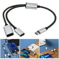TwhqxjCN USB C Extension Cable,USB C Male To USB C+USB Female Data And ...