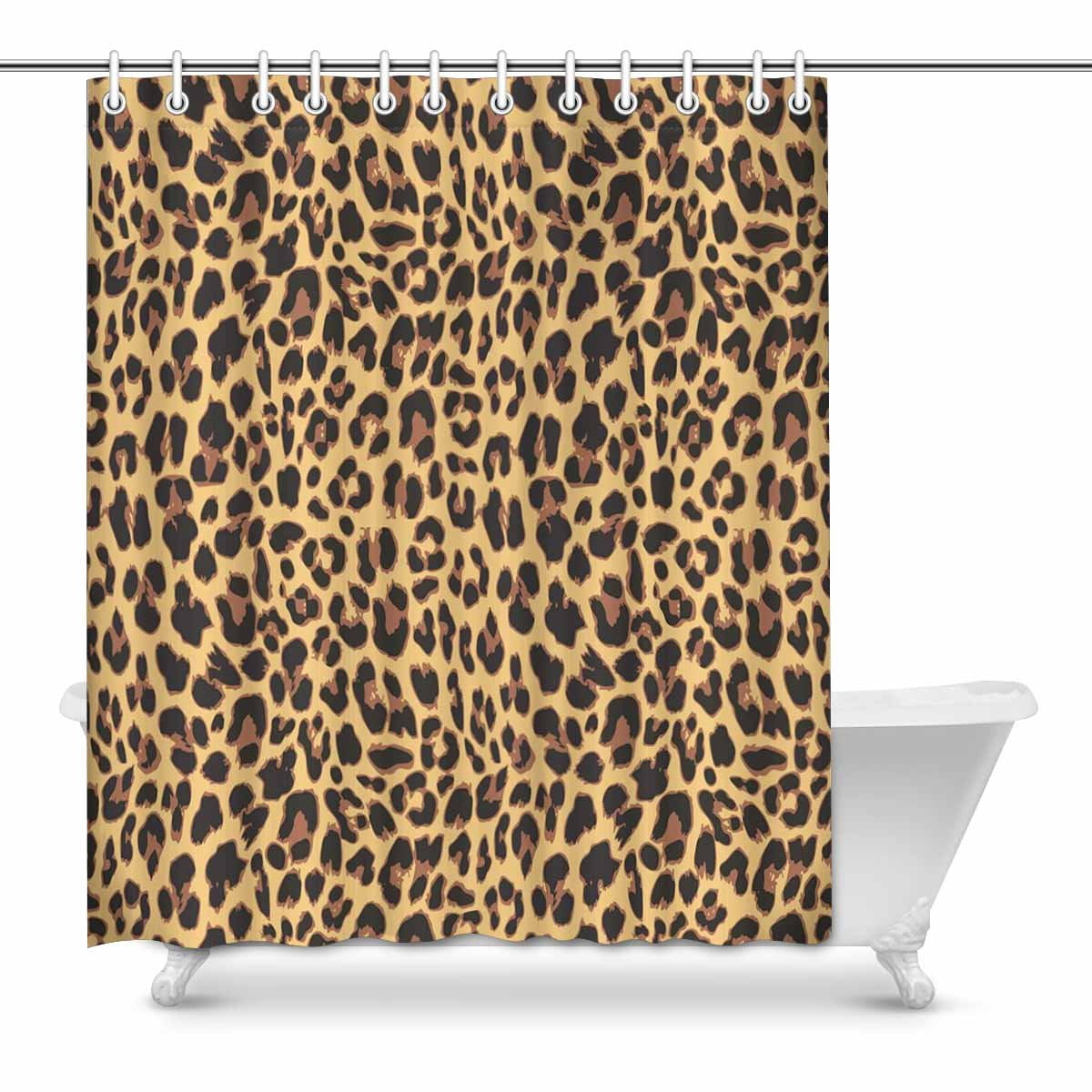 Click here for Yusdecor Leopard Bathroom Shower Curtain 60x72 Inc... prices