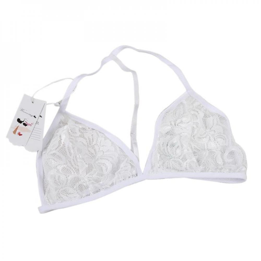 Sexy Women Floral Lace Bra Black Lingerie Bustier Sheer Bralette