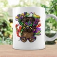 Afro Messy Bun Mardi Gras Crawfish Beads Mardi Gras Lover Coffee Mugs ...