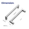 25 Pack Satin Nickel 5 Inch Center Slim Square Bar Drawer Handles ...