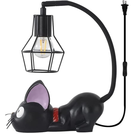 Resin Cat Table Lamp Plug-in, Kiki's Cats Desk Lamp with Adjustbale ...