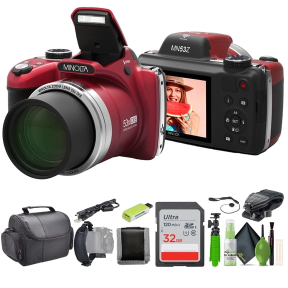 MINOLTA MN67Z 20 MP / 1080P FHD Bridge Digital Camera w/67x Optical ...