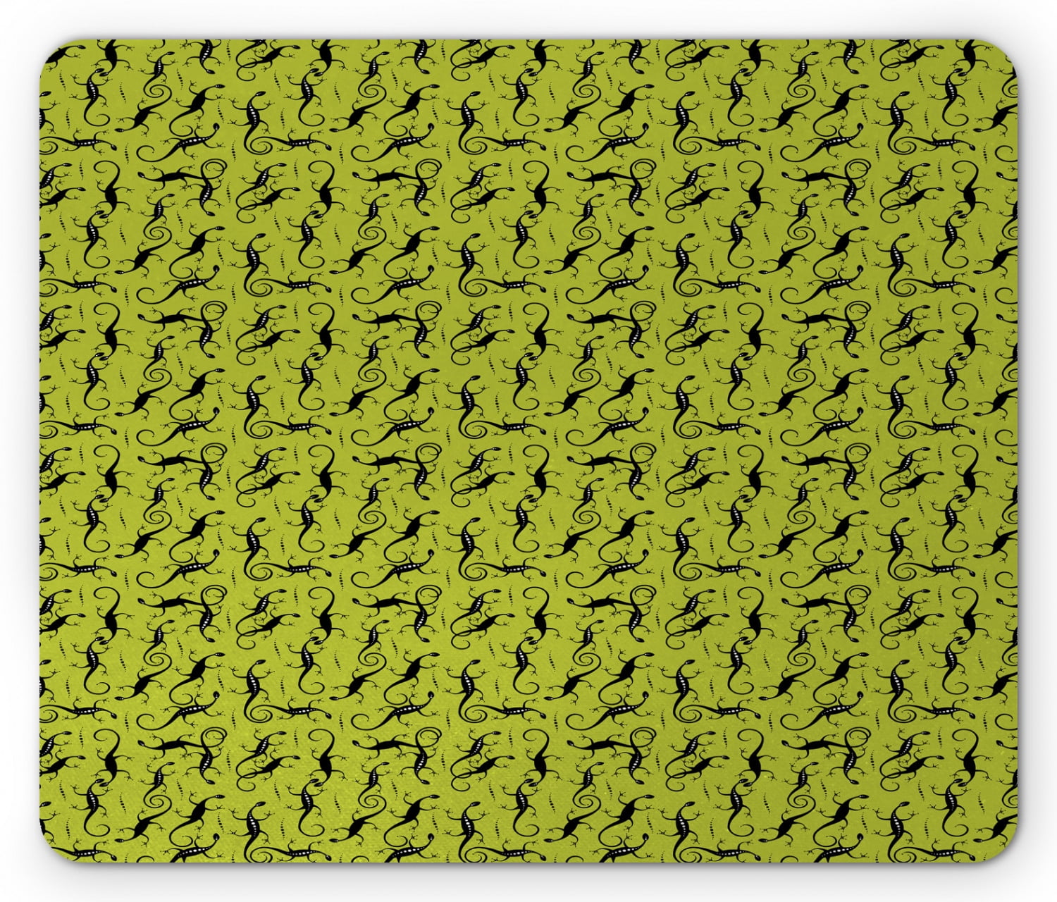 Lizards Mouse Pad, Slender Shapes of Reptiles with Polka Dots Crawling ...