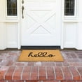 Hello Coco Coir Doormat for Patio, Natural Fall Welcome Mat for Front ...