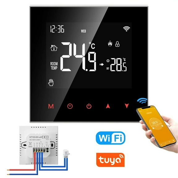LCD liquid crystal thermostat water floor heating temperature ...