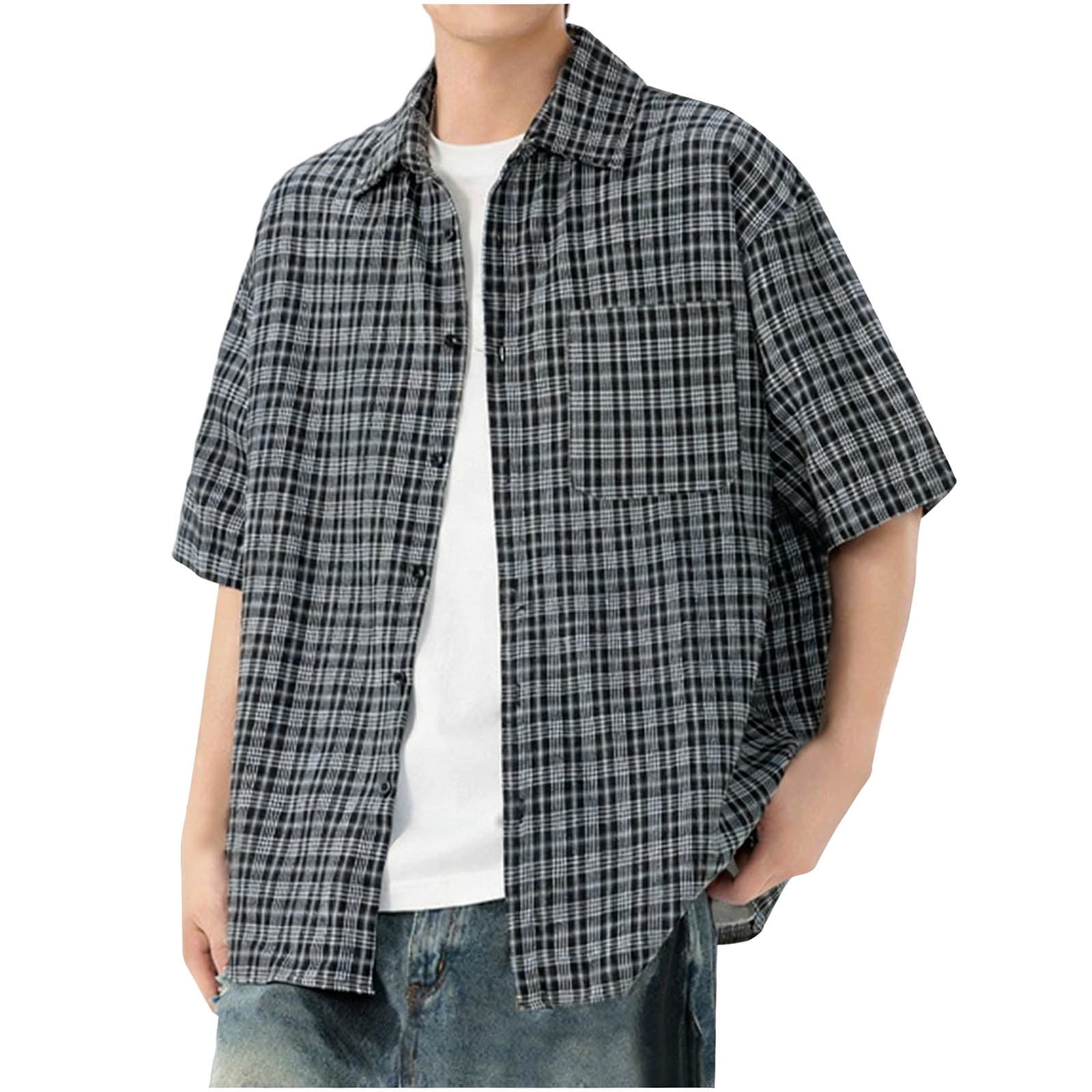 Click here for Kalauyu Kaluayu Mens Short Sleeve Button Down Shir... prices