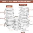 35 Pc Set Glass Food Storage Containers with Lids - Meal Prep Airtight ...