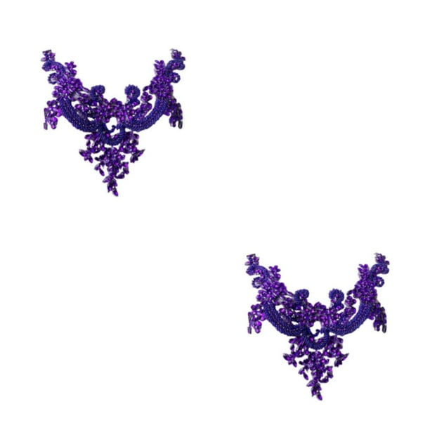 ZheElen Easy To Applique Sew On Beads Trim Patches For Effortless ...