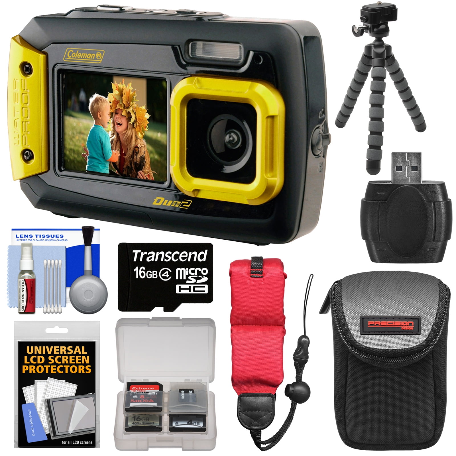 Coleman Duo 2V9WP Dual Screen Shock & Waterproof Digital Camera (Yellow ...