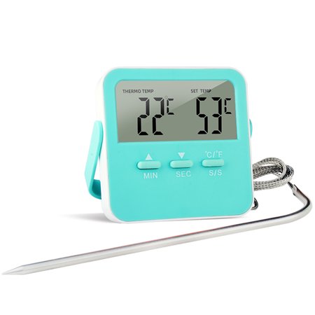 High & Low Temperature Alarms Thermometer with Timer Indoor Thermometer ...
