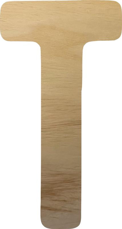 Wooden Kids Craft Letter T, Unfinished 10'' tall Bold Wood Letters, DIY ...