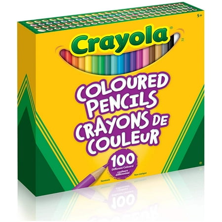 Crayola 67-6100 Coloured Pencils, 100 Count Pencil Crayons, Vibrant ...