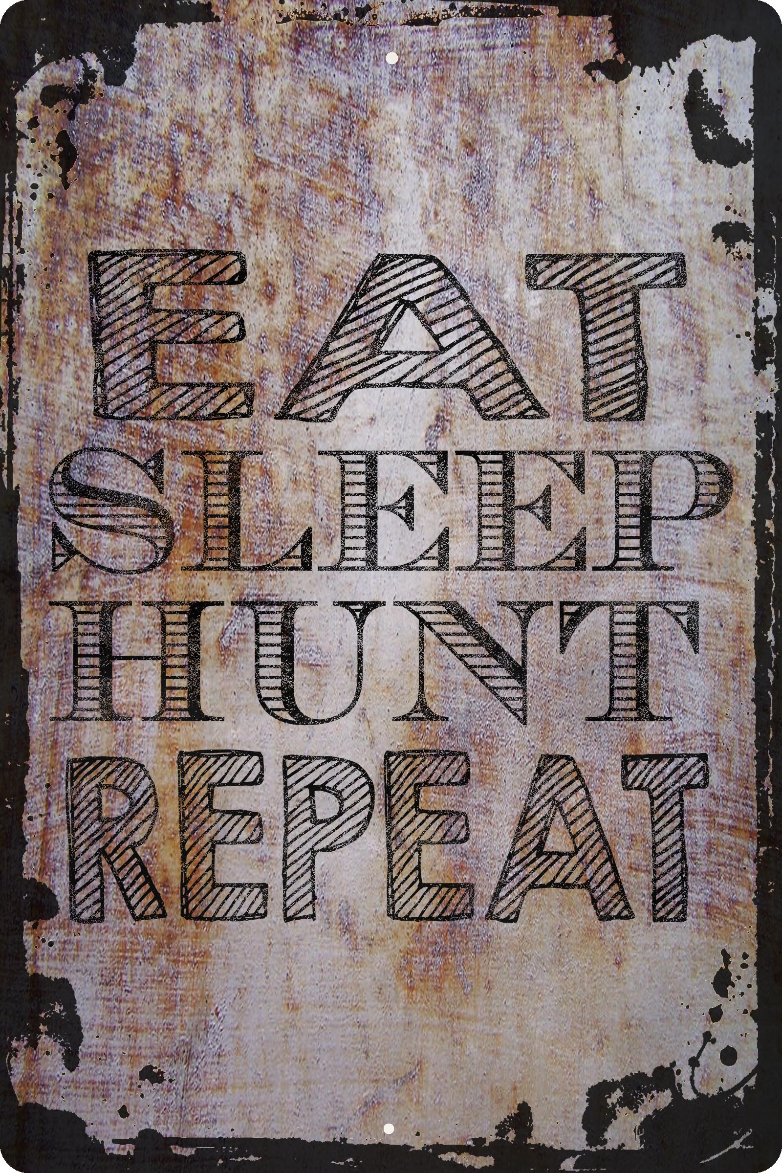 Wall Sign Eat Sleep Hunt Repeat Hunting Bowhunting Decorative Art Wall ...