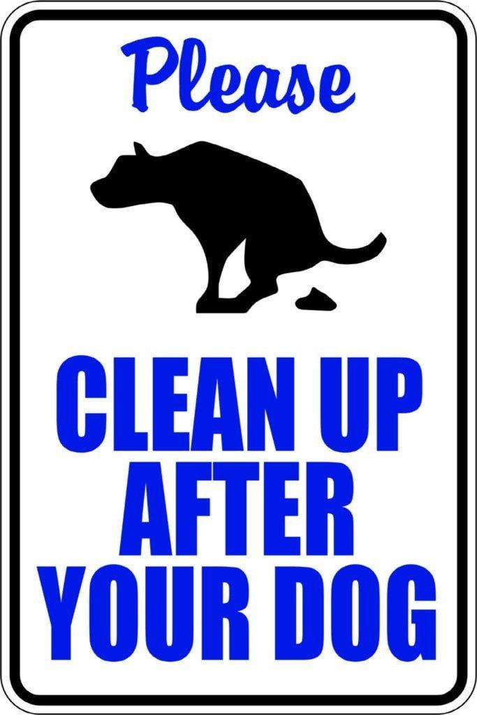 Family Clean up After Your Dog Funny Signs Wall Decal Decoration Please ...