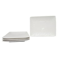 Red Vanilla Pinpoint White Plate - Set of 4 - Walmart.com