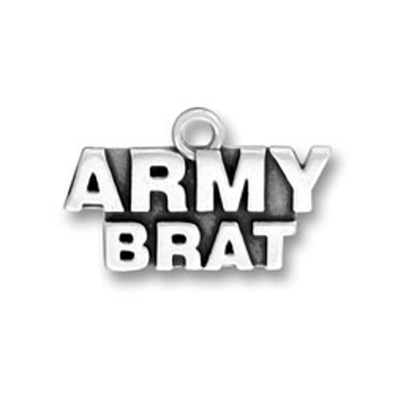 Sterling Silver 30" 1.2mm Box Chain ARMY BRAT Military Armed Forces ...
