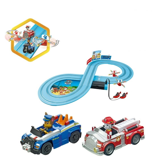 Carrera First PAW Patrol Battery-Powered Slot Car Race Track with 2 ...