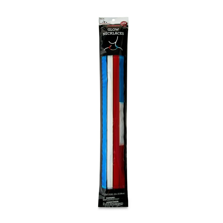 Patriotic Glow Necklaces Multi Color 25 Count by Way To Celebrate Walmart