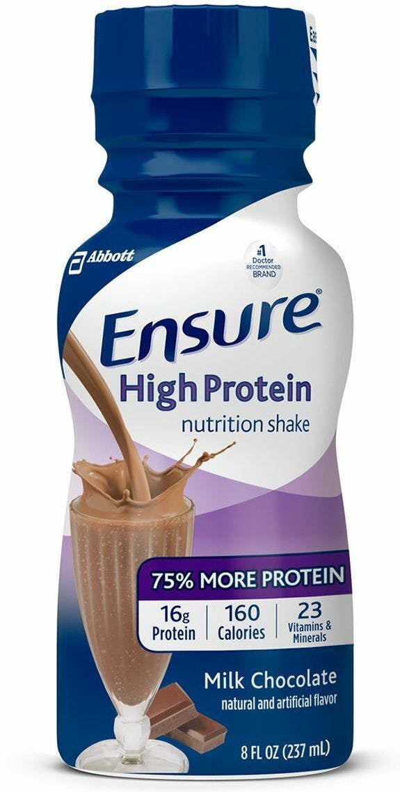 Ensure High Protein Milk Chocolate Shake, 8 oz Bottles – 6 Pack