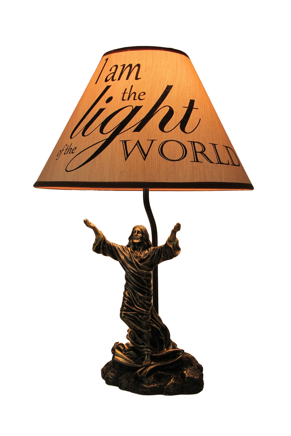 I Am the Light Jesus Standing with Open Arms Table Lamp - Walmart.com ...
