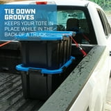 HART 24 Gallon Water Resistant Latching Heavy Duty Plastic Storage Bin ...