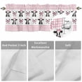 Curtain Valance for Windows, Farm Polka Dot Bow Abstract Cow Kitchen ...
