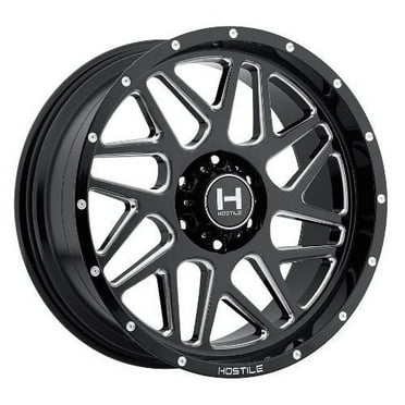 24x14 Hostile H113 Rage Blade Cut (Blk Milled) Wheel 6x5.5 (-76mm ...