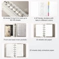 A5 Binder 6 Ring Notebook with Dividers Refillable Planner Binder with ...