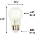 Westinghouse 5316620 4.5 Watt (40 Watt Equivalent) A15 Dimmable Clear ...