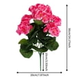 EcoNest Geranium For Outdoors Indoors Faux Red Geranium Silk Bushes ...