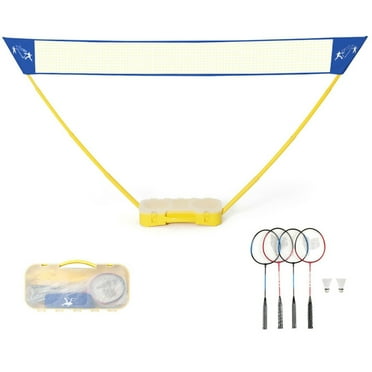 Penn Premium Outdoor Easy Setup Badminton Set with Net, 4 Rackets and ...