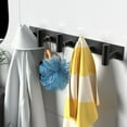 Hat and Coat Wall Mount Rack 5 Hooks for Robes, Bags, Keys, Towels ...