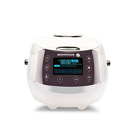 Reishunger Digital Rice cooker and Steamer, White, Timer - 8 cups ...