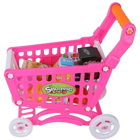 Kids Plastic Shopping Cart, Toddlers Pretend Play Supermarket Kids ...