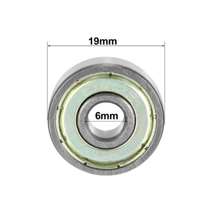 Deep Groove Ball Bearing 626Z Single Shield 6mm x 19mm x 6mm Chrome ...