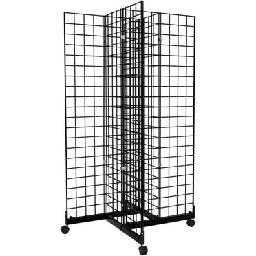 Bonnlo 6' x 2' Wire Grid Panel Tower with T-Base Floorstanding, Thicker ...