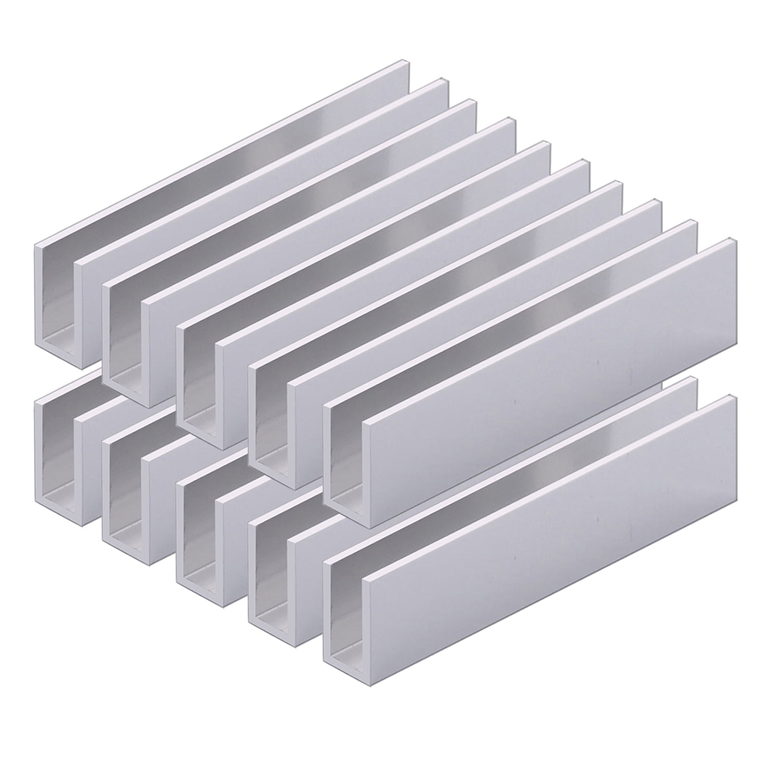 Aluminum Fixed Panel Shower Door U Channel for 3/8" Thick Glass 95 ...