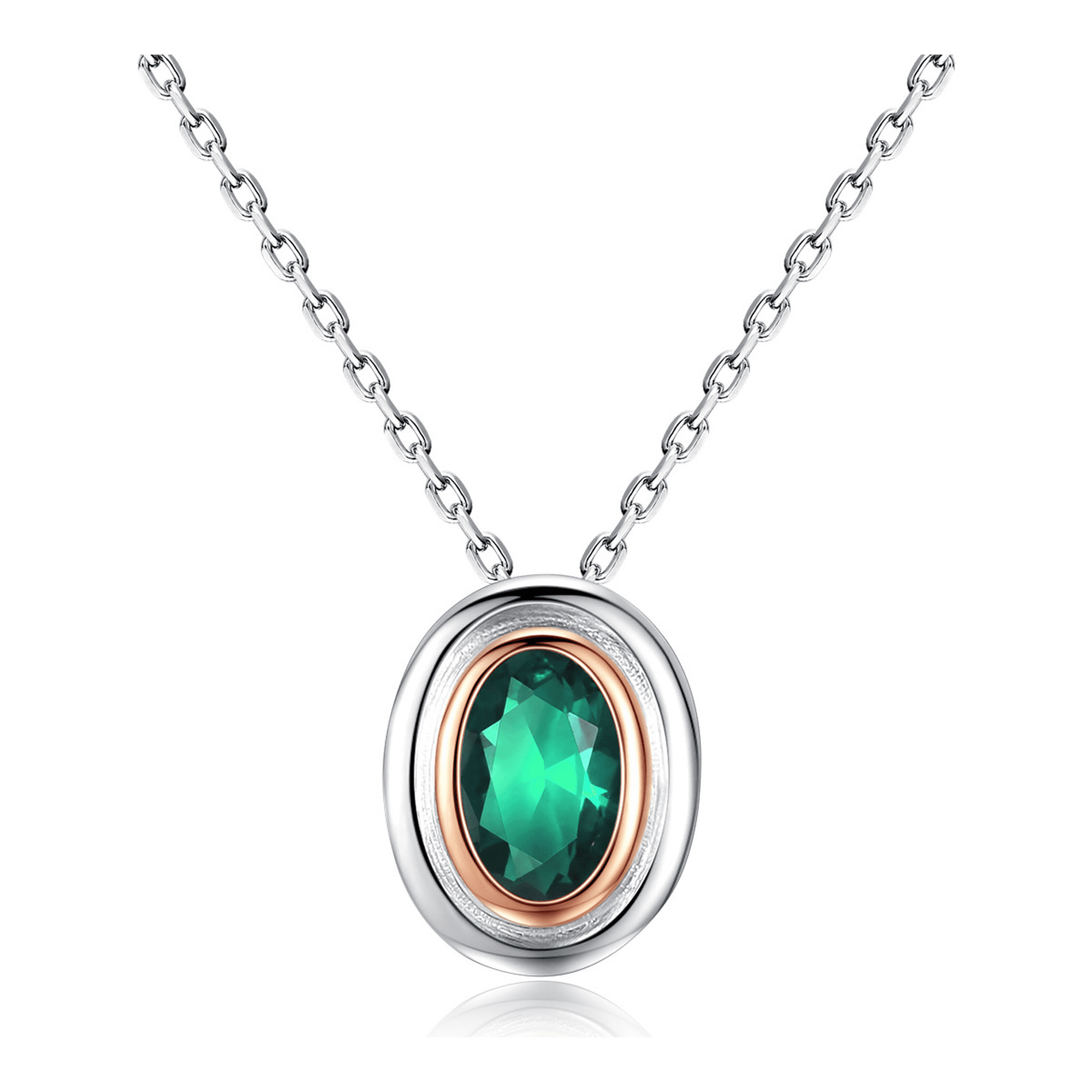Click here for Unbranded 925 Sterling Silver Emerald Pendant Neck... prices