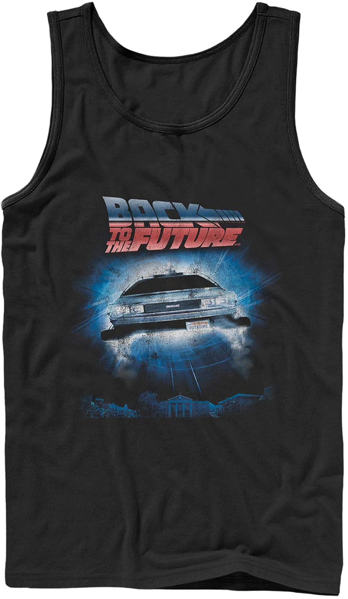 Fifth Sun Mens Back to The Future Retro Delorean Poster Tank Top ...