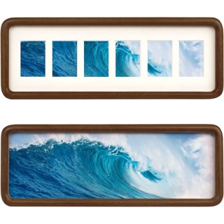 Walnut Wood 6x4 Multi Triple Horizontal Picture Frame - Walmart.com