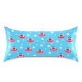 Cartoon Shark Star Pattern Standard Size Satin Pillowcase 20''x26 ...