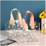 Practical Large Capacity Little Daisy Transparent PVC Clear Tote Bag ...