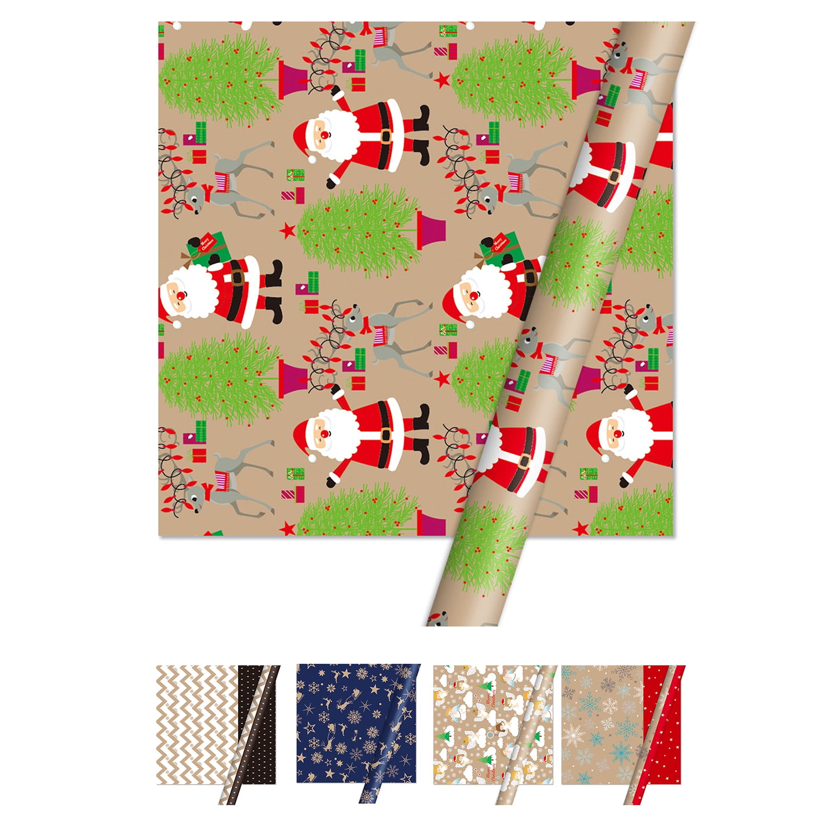 Happy date 10 Sheet Christmas Style Wrapping Paper Beautiful Kraft ...