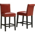 Arica Counter Stool 24 Inch High, Set of 2, Red - Walmart.com