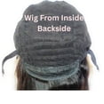 CABELLO 16 Inch Curly Human Hair Wig for Women, Natural Brown 4x4 Lace ...