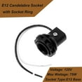 FJSHN-Candelabra Base Lamp Holder Light Socket, Thread E12 Phenolic ...