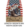4th of July Themed Printed Table Runner - Patriotic Dining Strip Decor ...