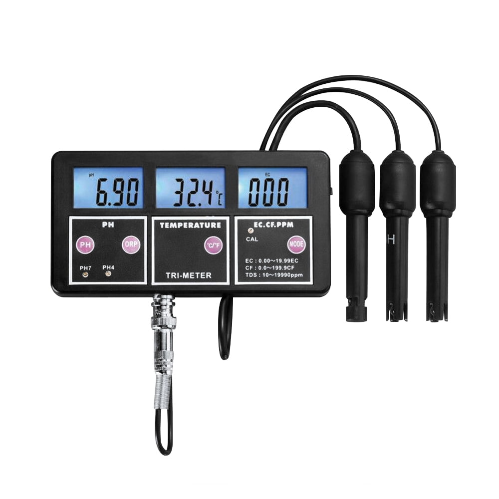 6 in 1 Professional Multi-parameter Combo Testing Meter pH ORP EC CF ...